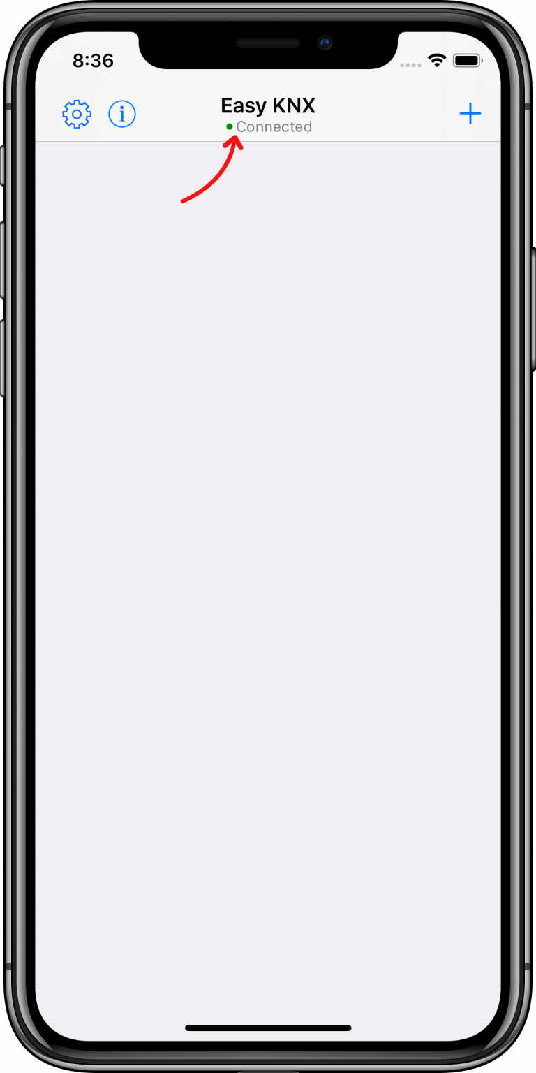 1- Primera pantalla Easy KNX Apple - IECOR